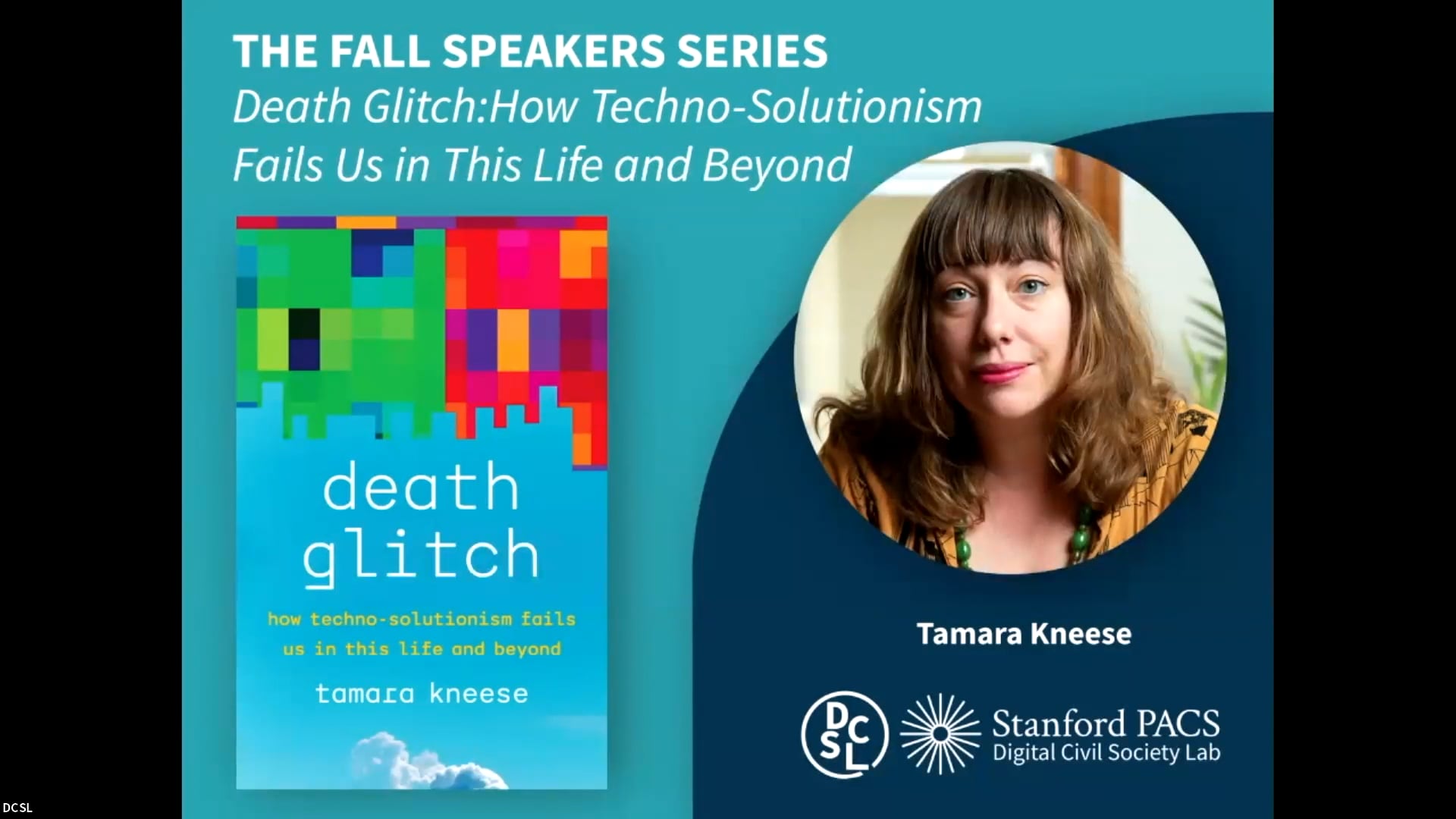2023 Speaker Series featuring Dr. Tamara Kneese - Stanford PACS