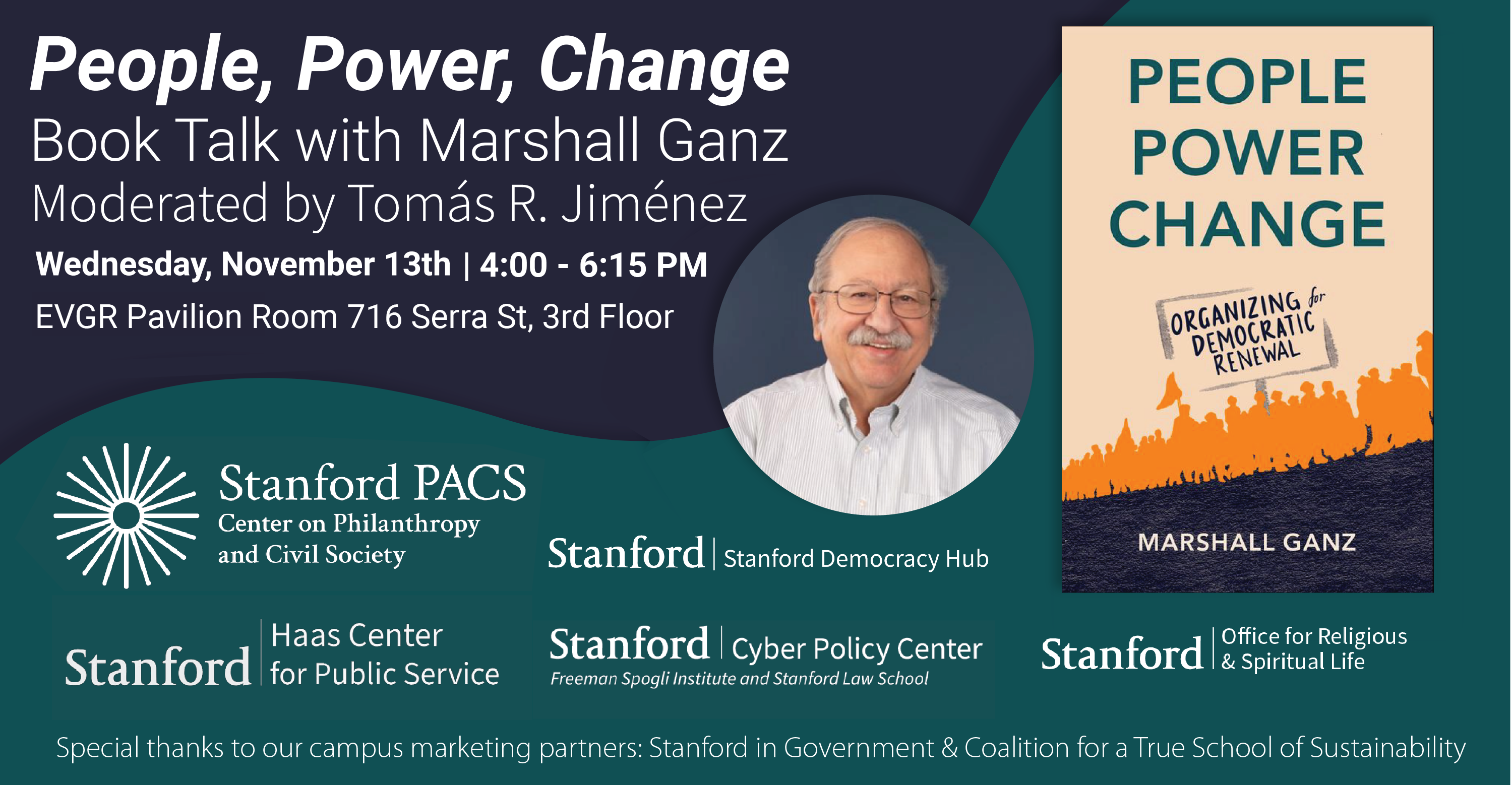 People, Power, Change: Book Talk with Marshall Ganz - Stanford PACS
