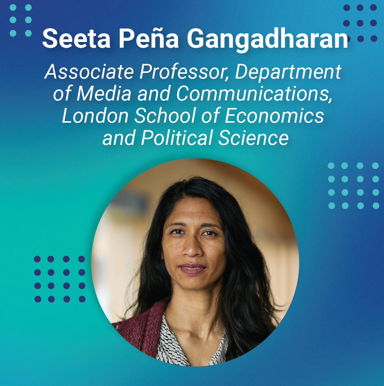 Technology, Culture, and Power Speaker Series: Dr. Seeta Peña ...