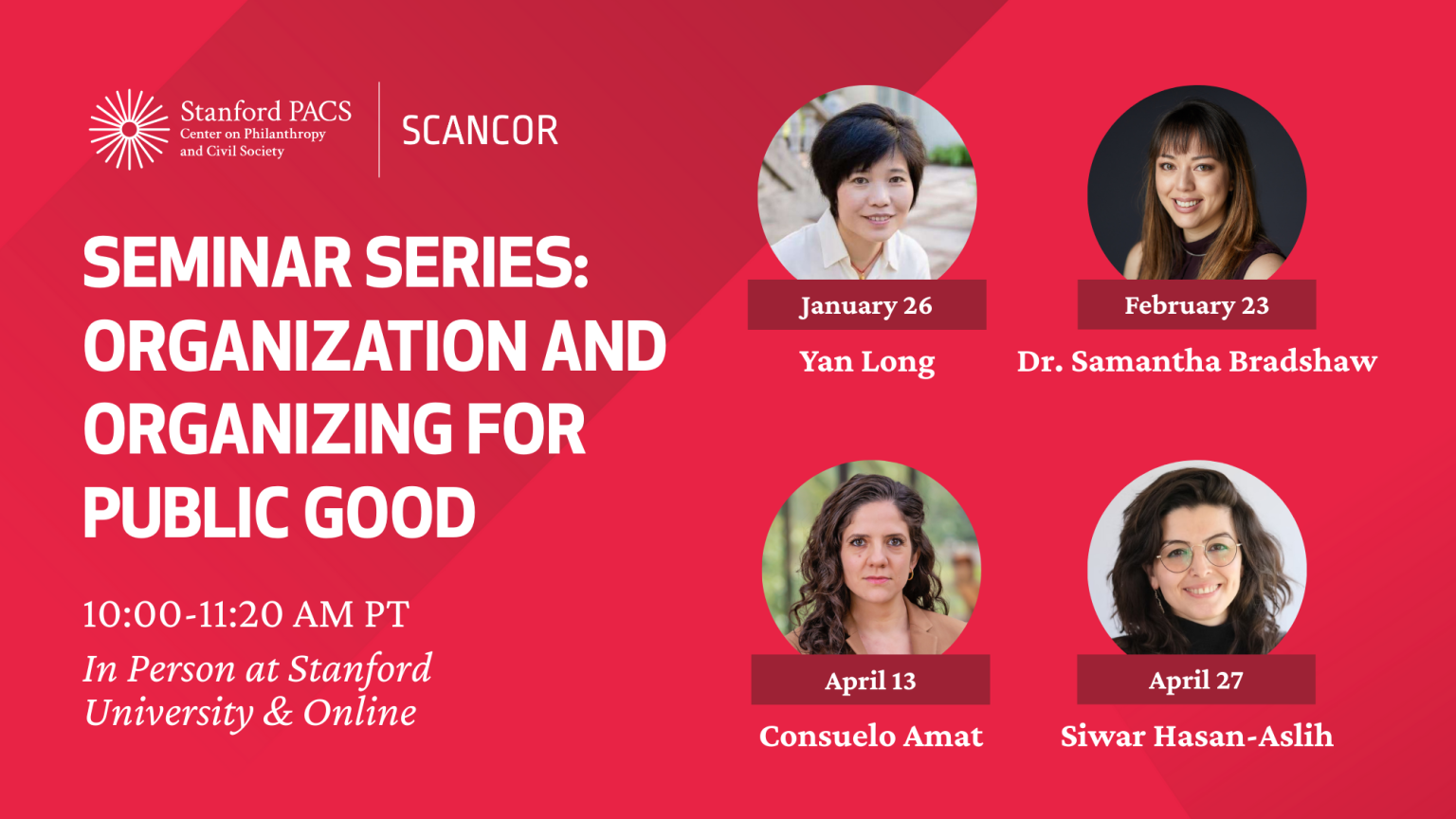 Announcing the 2026 PACS-SCANCOR Seminar Series - Stanford PACS